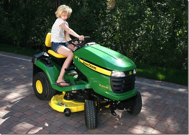 The "L" Shaped House: Landscaping…The John Deere X300R